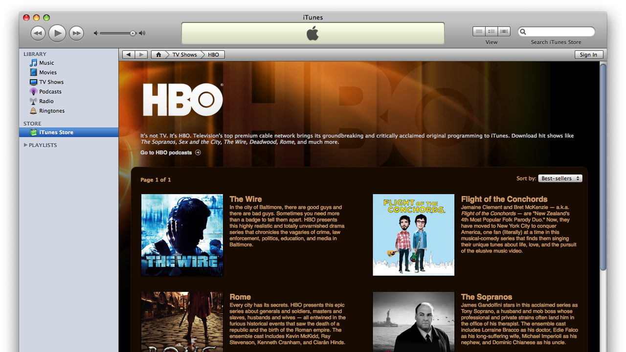 hbo itunes