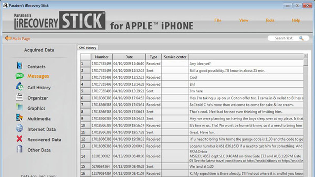 iPhone Recovery Stick Recovers Deleted SMS Messages, Call History ...