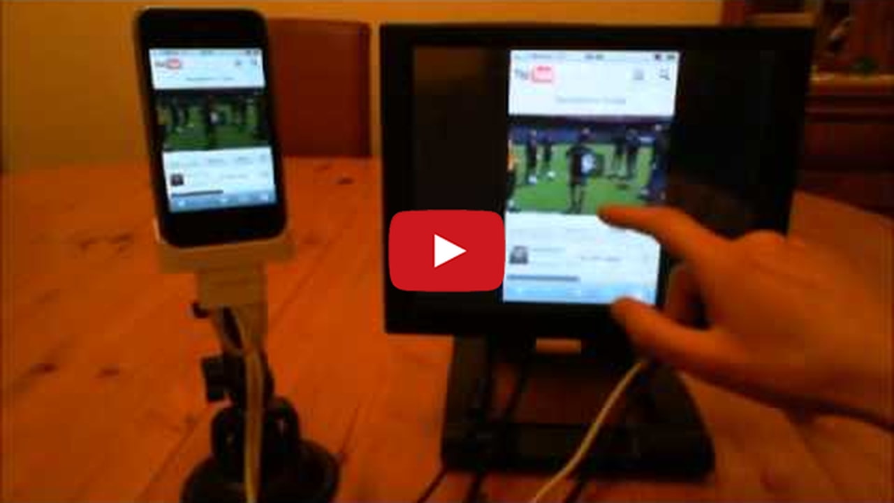 iPhone Controlled From a Touchscreen Monitor [Video] - iClarified