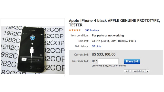 eBay Auction for iPhone 4 Prototype Surpasses $33,000 - iClarified