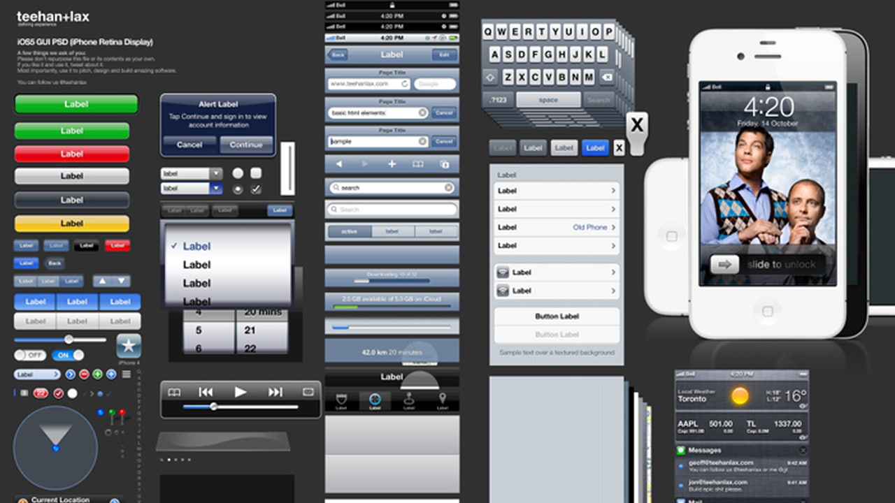 iOS 5 (iPhone 4S) GUI PSD Available for Download - iClarified