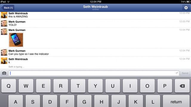Leaked Screenshots of Facebook Messenger App for iPad - iClarified
