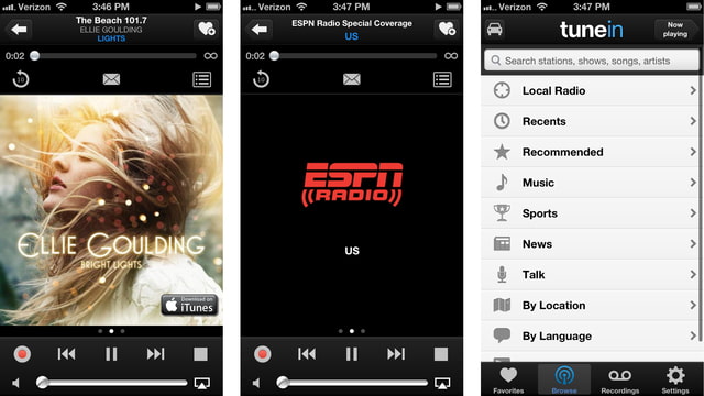 TuneIn Radio Updated With Improved Player, iPhone 5 Support - iClarified