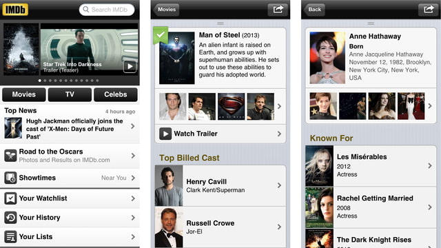 IMDb iPad App Gets Redesigned With New Look and Feel - iClarified