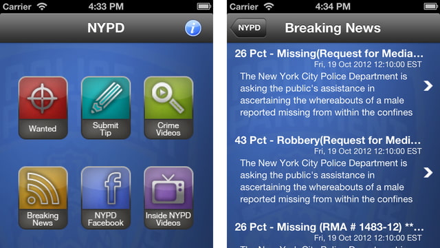 NYPD Releases Official App for the iPhone - iClarified