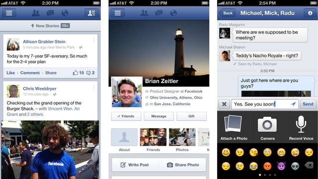 Facebook iOS App Gets Voice Messages and Video Recordings - iClarified