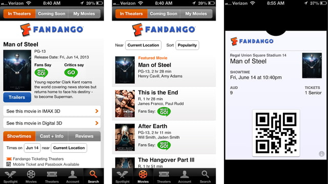 Fandango App is Updated With Improvements for iPad, Facebook Sharing ...
