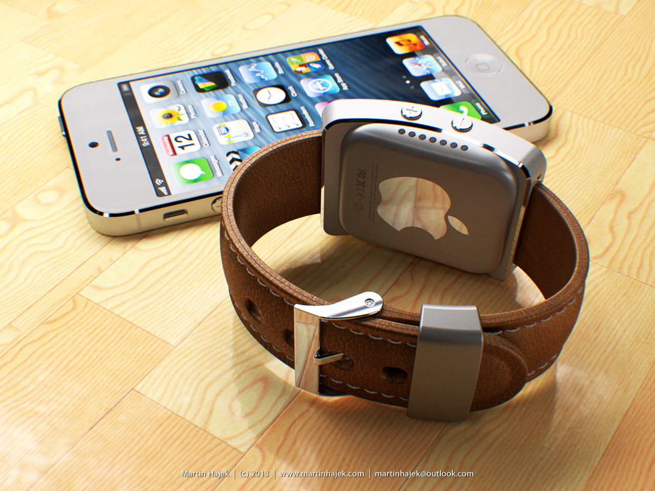 New Renderings of iWatch Concept With Leather Strap [Images] - iClarified