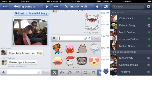 Facebook Messenger is Updated With Stickers - iClarified