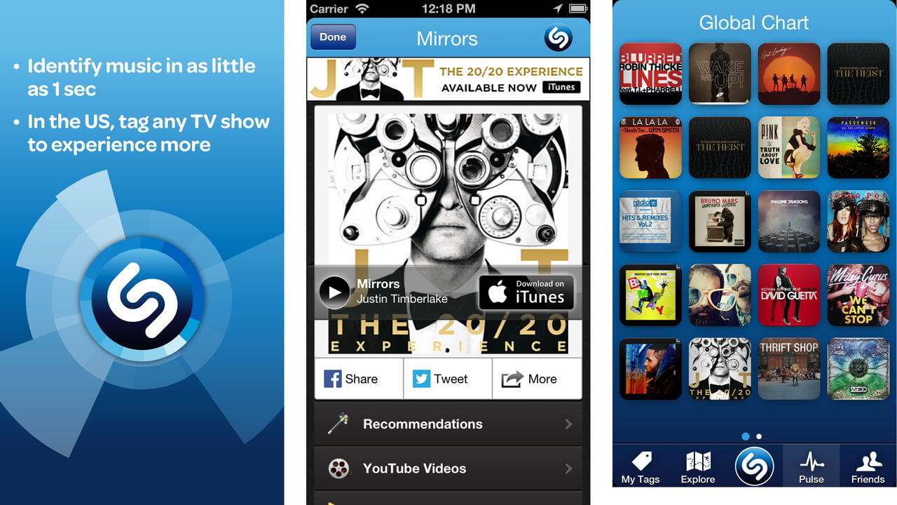 Shazam for iOS Updated With Multi-Track Purchasing, Recommendations and ...