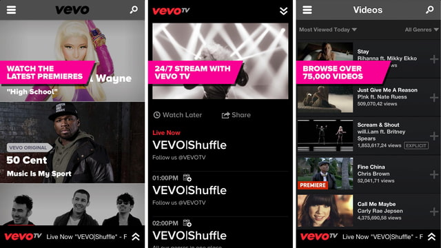 VEVO App is Updated With Full AirPlay Support - iClarified