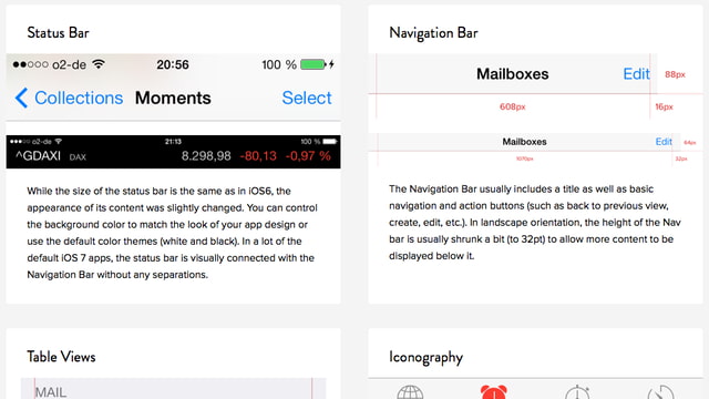 The iOS 7 Design Cheat Sheet - iClarified