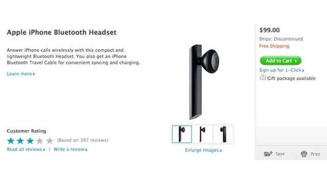 Apple Discontinues iPhone Bluetooth Headset - iClarified