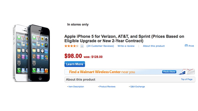 Walmart Cuts iPhone 5 Price to $98 Ahead of the Next Generation iPhone ...