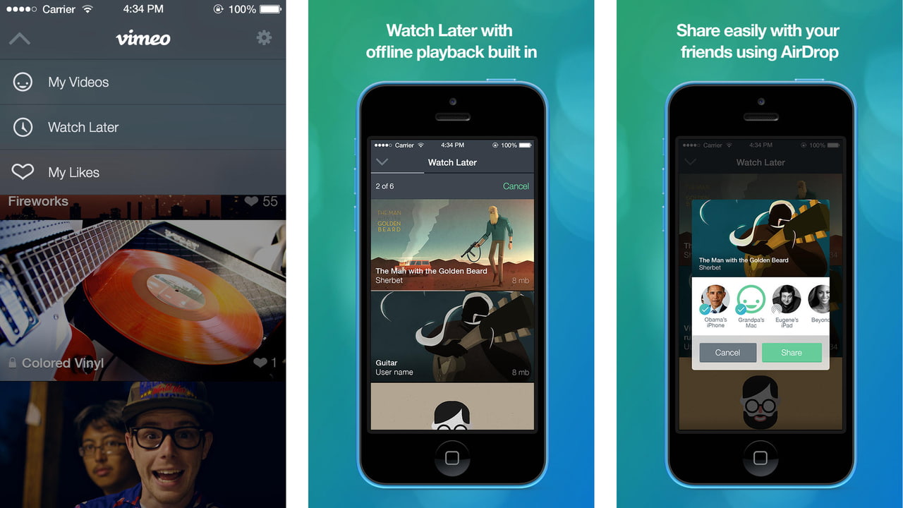 Vimeo App Has Been Completely Redesigned for iOS 7 - iClarified