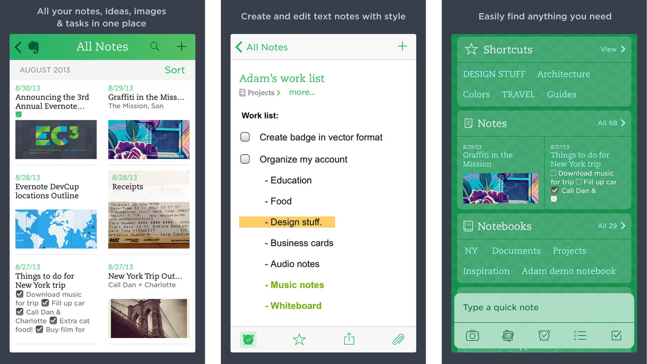 Evernote Releases Completely Redesigned App for iOS 7, Brings AirDrop ...