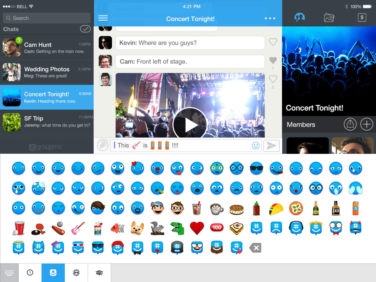 GroupMe App is Updated With Video and iOS 7 Support - iClarified