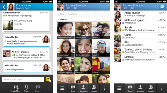 BBM for iPhone Gets Contact Categories, List Sorting and Filtering in ...