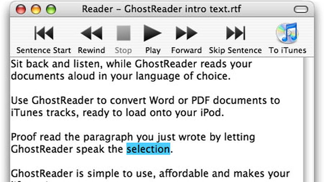 AssistiveWare Releases GhostReader 1.6 - iClarified