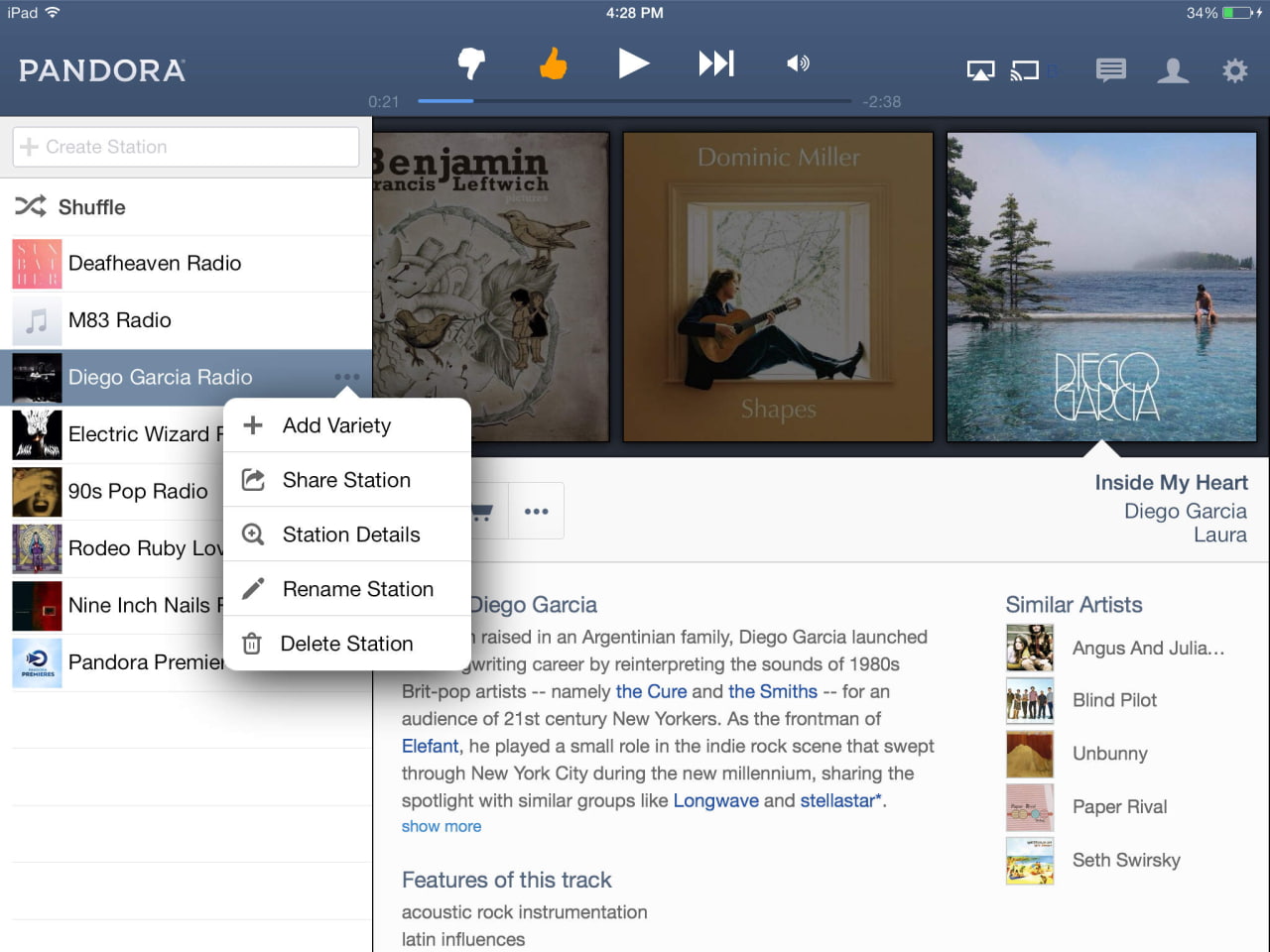 Pandora Radio App Gets Refreshed Design for iOS 7, New Alarm Clock ...