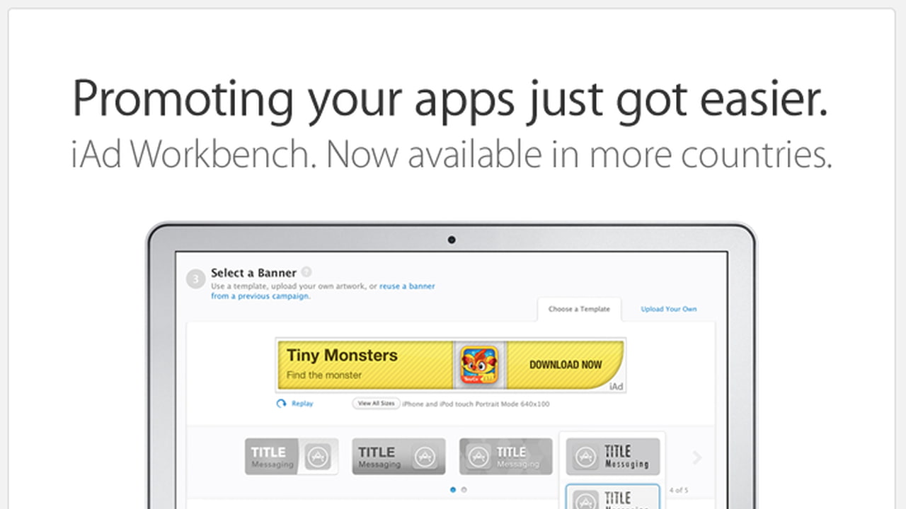 Apple Announces That iAd Workbench is Now Available in More Countries ...