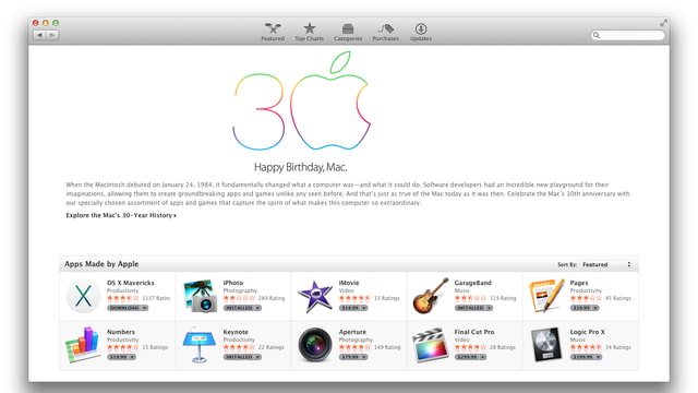 Apple Brings Special 'Happy Birthday, Mac' Section to Mac App Store ...