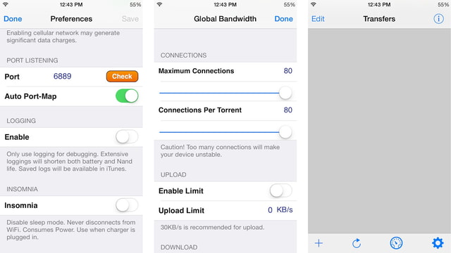 iTransmission Bit Torrent App Gets Redesigned for iOS 7 - iClarified