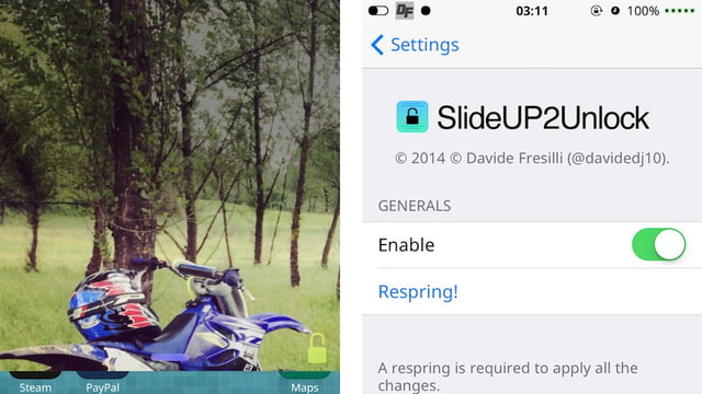 New Tweak Lets You Slide-Up to Unlock Your iPhone - iClarified