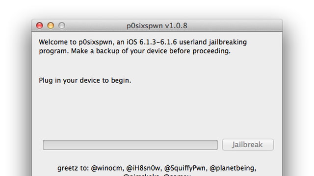 P0sixspwn Jailbreak Tool Updated With Support for iOS 6.1.6, Fixes ...