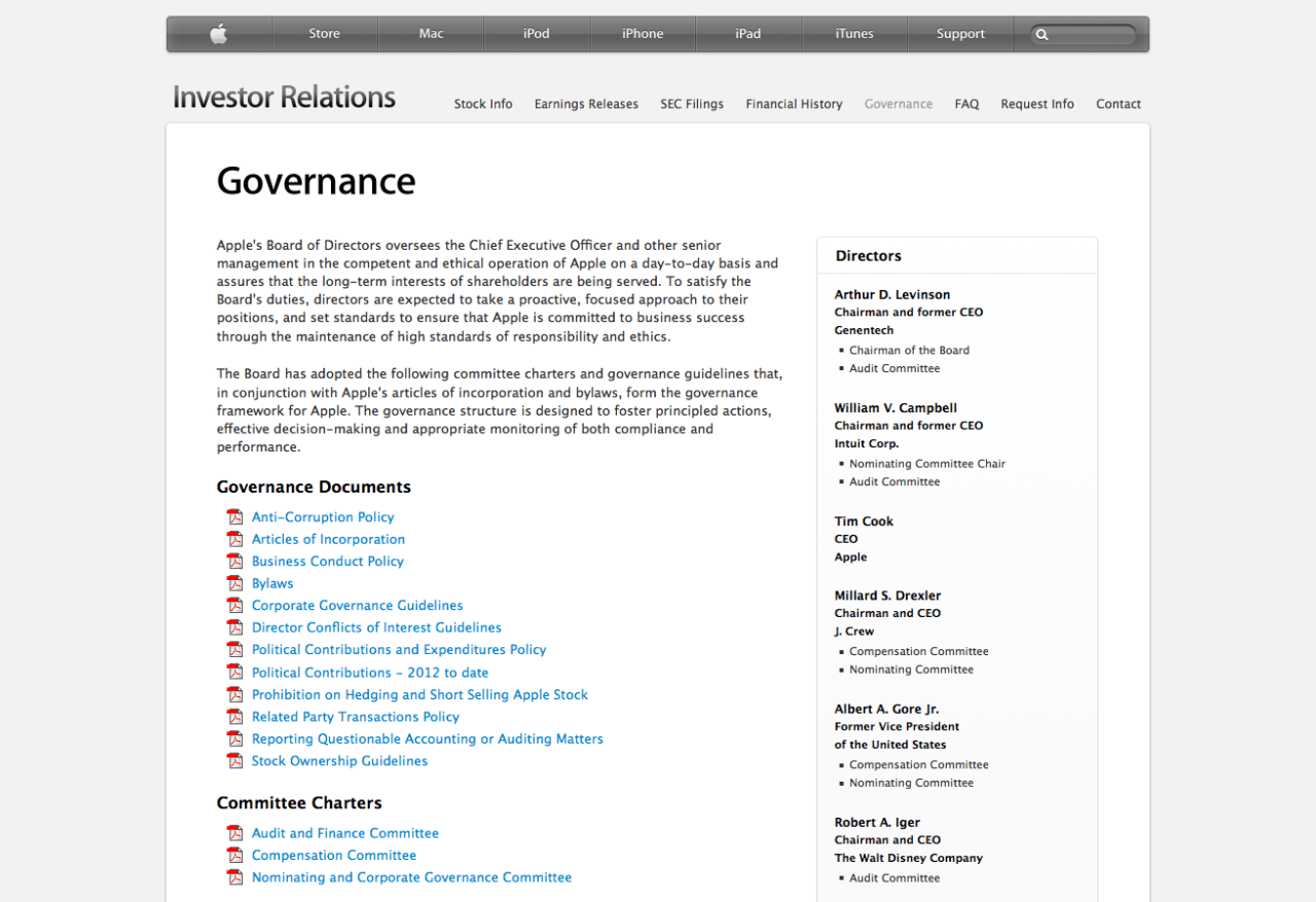 Apple Redesigns Its Investor Relations Site - iClarified