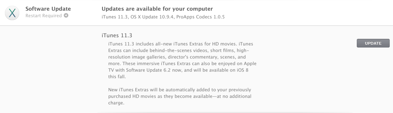 Apple Releases iTunes 11.3 With iTunes Extras for HD Movies, Adds ...