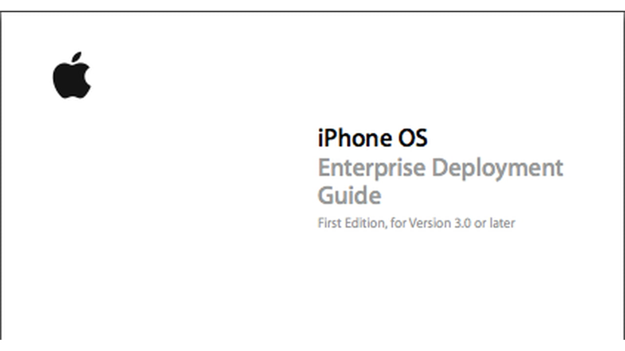 iPhone OS Enterprise Deployment Guide - iClarified