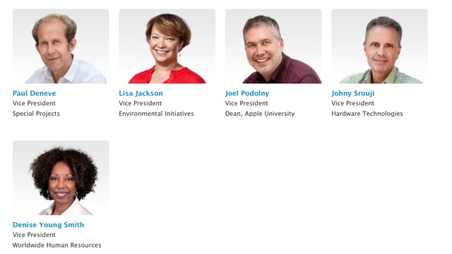 Apple Adds Five Vice Presidents to Executive Leadership Page - iClarified