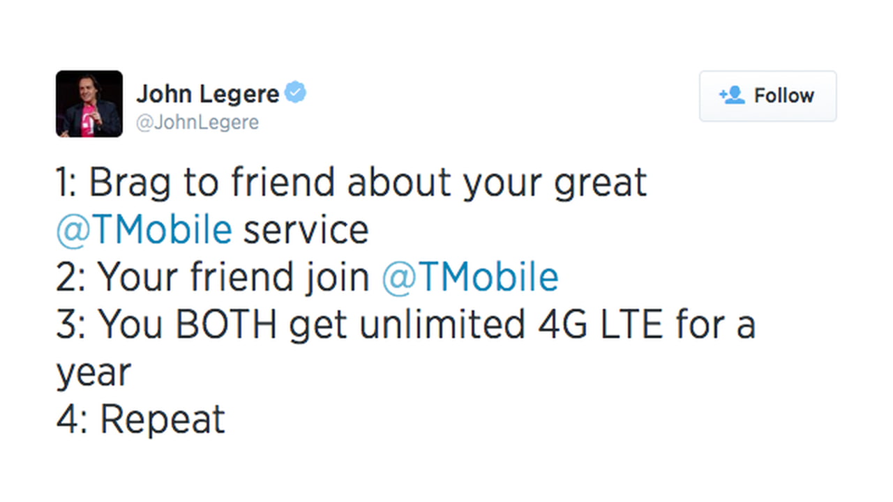 T-Mobile Offers Free Year of Unlimited LTE Data to Both Switchers and ...
