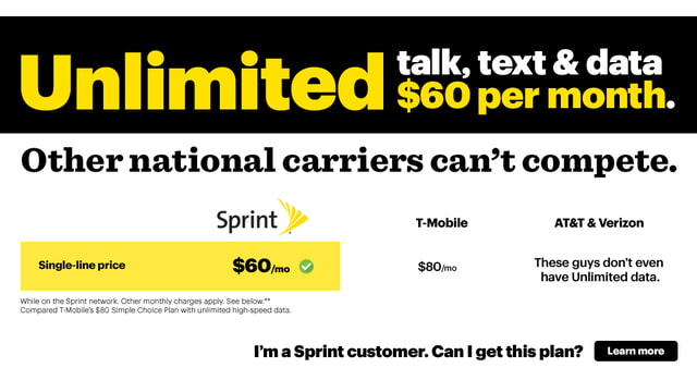 Sprint Launches New $60 Unlimited Plan - iClarified
