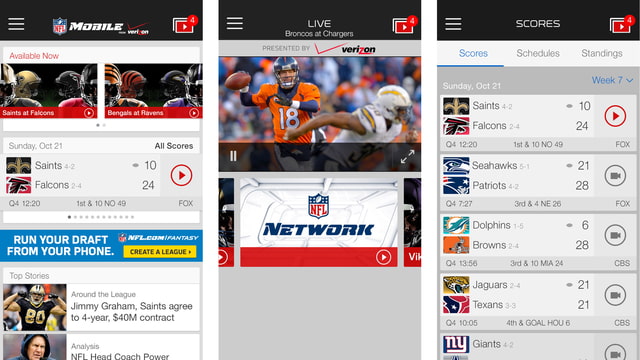 NFL Mobile App Updated With NFL Now, NFL Network Schedule, Additional ...