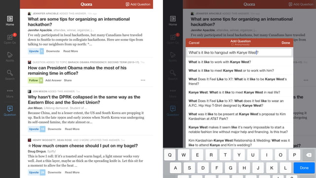 Quora App Gets iPad Support, New Visual Design and Rich-Text Editor ...