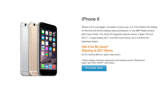AT&T Has Received 'Hundreds of Thousands' of iPhone 6 Pre-Orders, Says ...