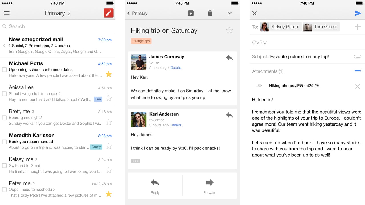 Google Updates Gmail App With Support for iPhone 6, iPhone 6 Plus ...