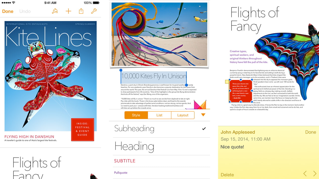 Apple Updates Pages for iOS Bringing Support For iCloud Drive, Handoff ...