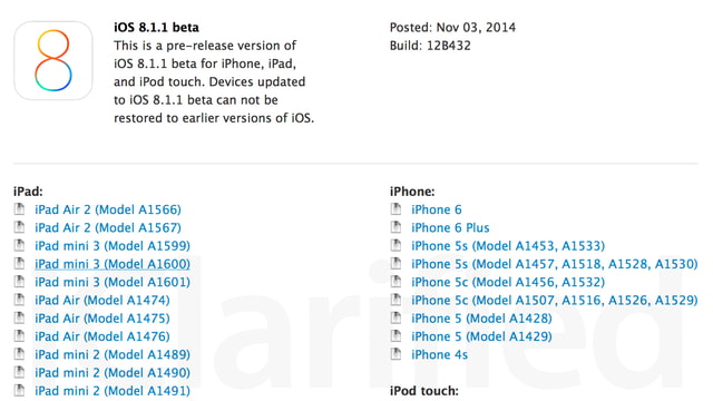 Apple Releases iOS 8.1.1 Beta to Developers for Testing - iClarified
