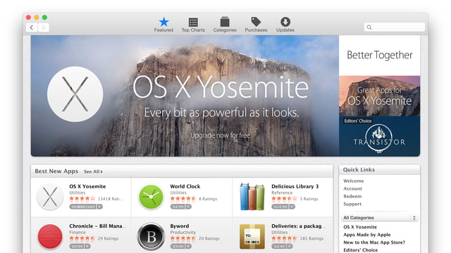 Apple Rolling Out Redesigned Mac App Store for OS X Yosemite - iClarified