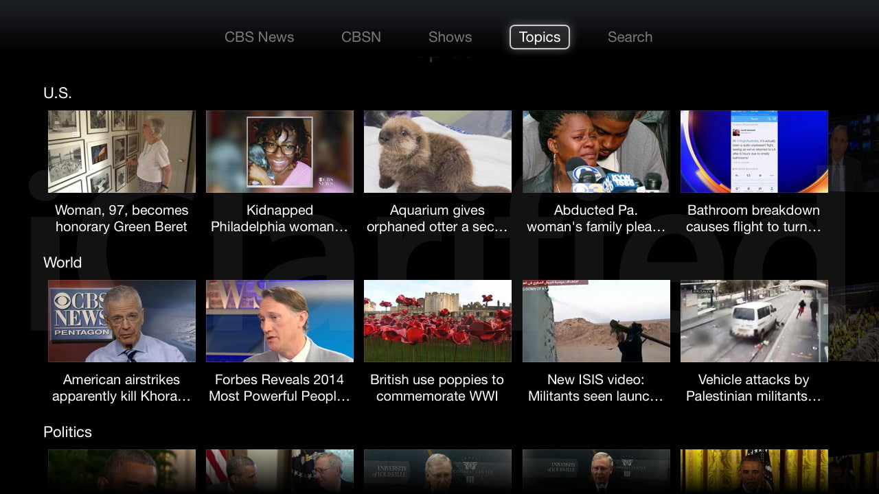 Apple TV Gets 'CBS News' Channel Featuring CBSN Digital News Network ...