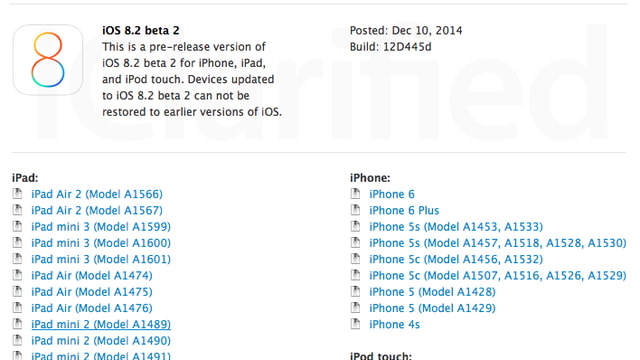 Apple Releases iOS 8.2 Beta 2 to Developers for Testing - iClarified