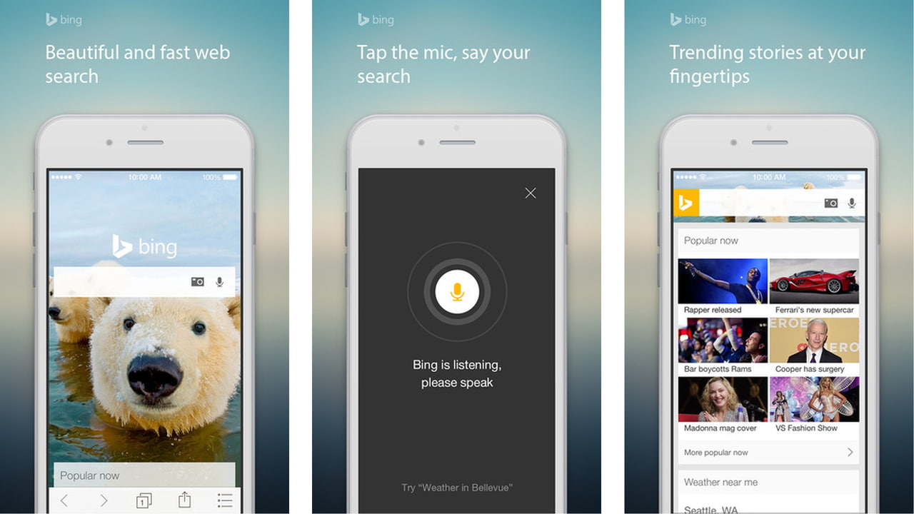 Bing for iPhone Gets New Homescreen, Bing for iPad Gets New Today View ...
