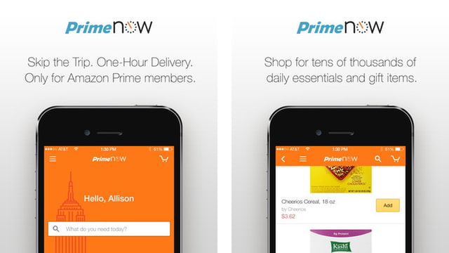 Amazon's New 'Amazon Prime Now' App Offers One Hour Delivery Times in ...