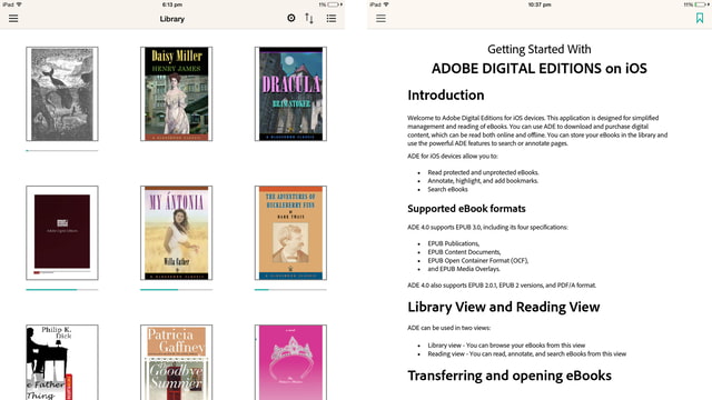 Adobe Digital Editions eBook Reader App Released for iPad - iClarified