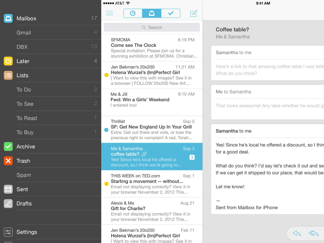 Mailbox App for iOS Gets Email Rendering Fixes, Improved Search, More ...
