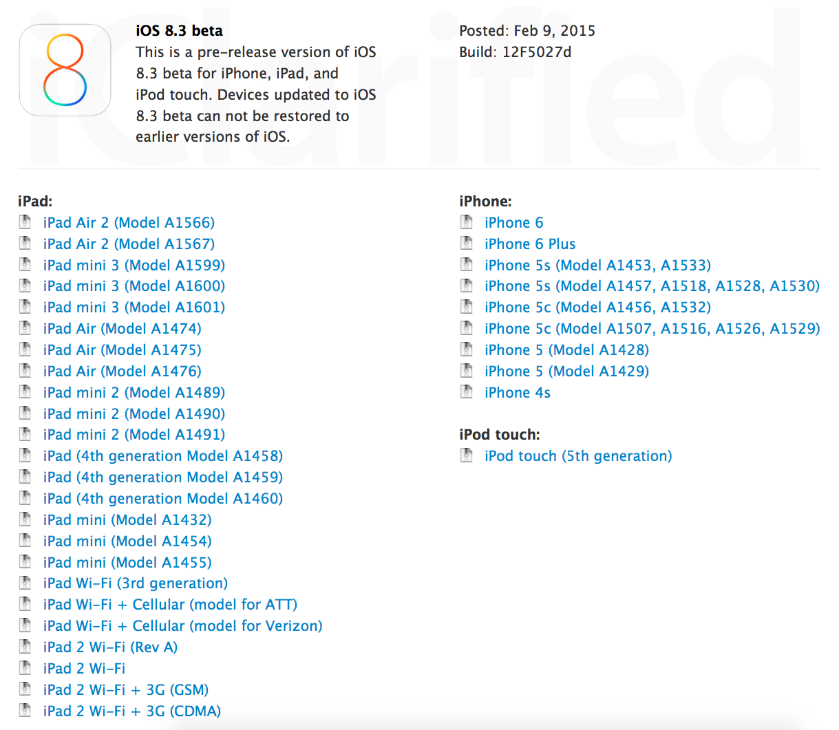 Apple Seeds iOS 8.3 Beta to Developers - iClarified Apple Seeds iOS 8.3 Beta to Developers - iClarified
