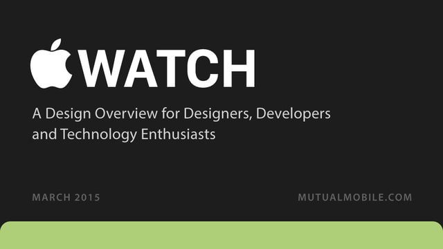 Apple Watch Design Overview [Infographic] - iClarified